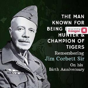 Jim Corbett Birth Anniversary Posters | Jim Corbett Birth Anniversary ...